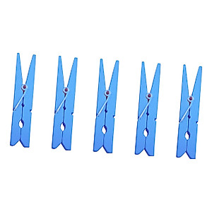 LIFKICH 30Pcs Sky Wooden Clothespins Heavy Duty Clothes Pegs for Laundry Crafts and Home Use Versatile Clips for Drying Clothes and Hanging Photos