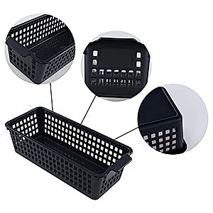 Innouse Slim Plastic Storage Baskets, Small Desktop Baskets, Set of 6