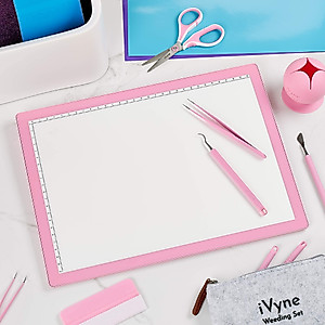 iVyne Cordless Light Pad with iVyne 2 Pc Essential Tools and Vyne Berry Suction Scrap Collector - Pink