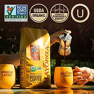 Mayorga Decaf Dark Roast Coffee 2lb bag Café Swiss Water Decaffeinated Cubano Roast Coffee - 100% Arabica Whole Coffee Beans - Smoothest Organic Coffee - Specialty Grade, Non-GMO, Direct Trade