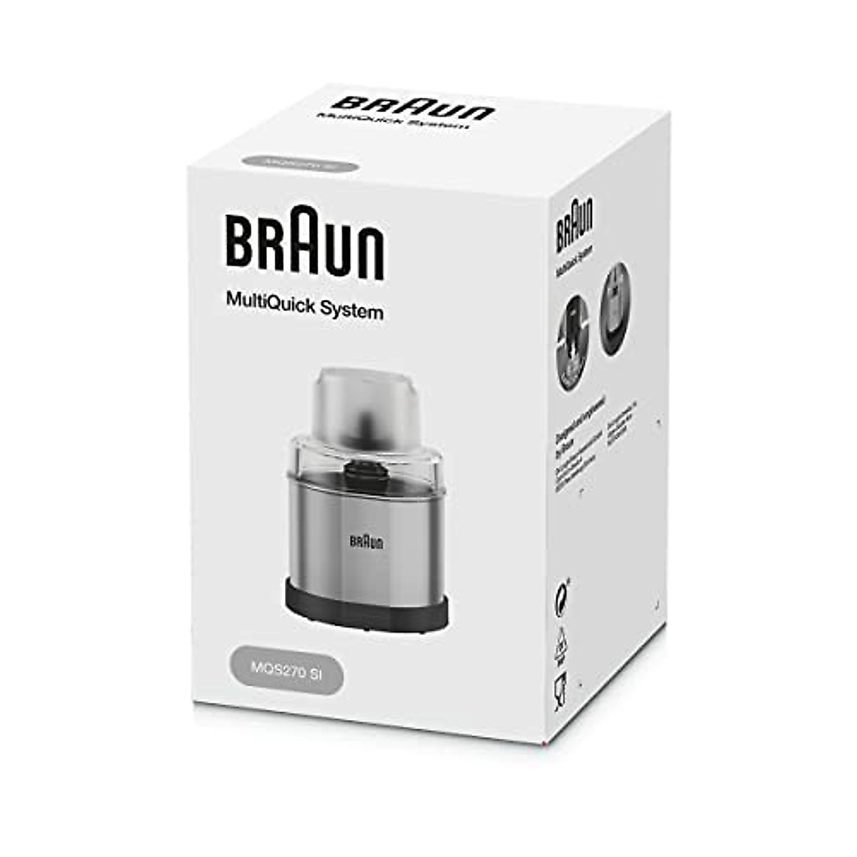 Braun MQS270SI Multiquick Coffee and Spice Grinder Hand Blender Attachment, 1.5-Cup