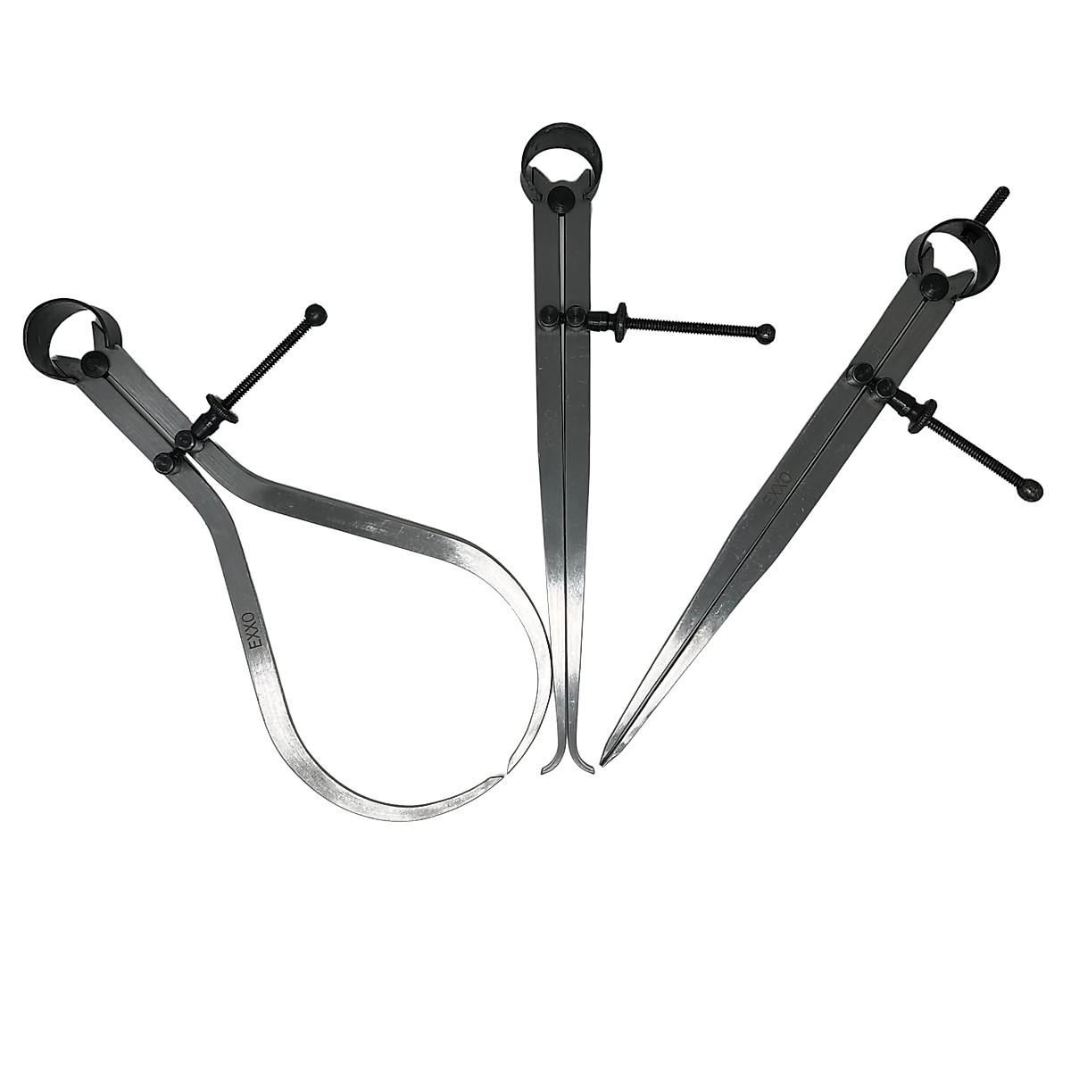 Exxo Tools | 3PC 8" Spring Divider, 8” Inside Caliper, 8” Outside Caliper Set