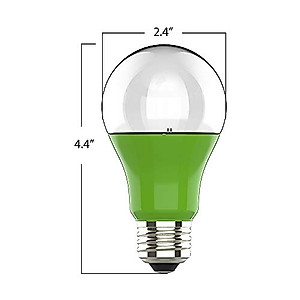 Feit Electric A19/GROW/LEDG2/BX Full Spectrum Led 60W Equivalent A19 Non-Dimmable Hydro Grow Light Bulb, Green
