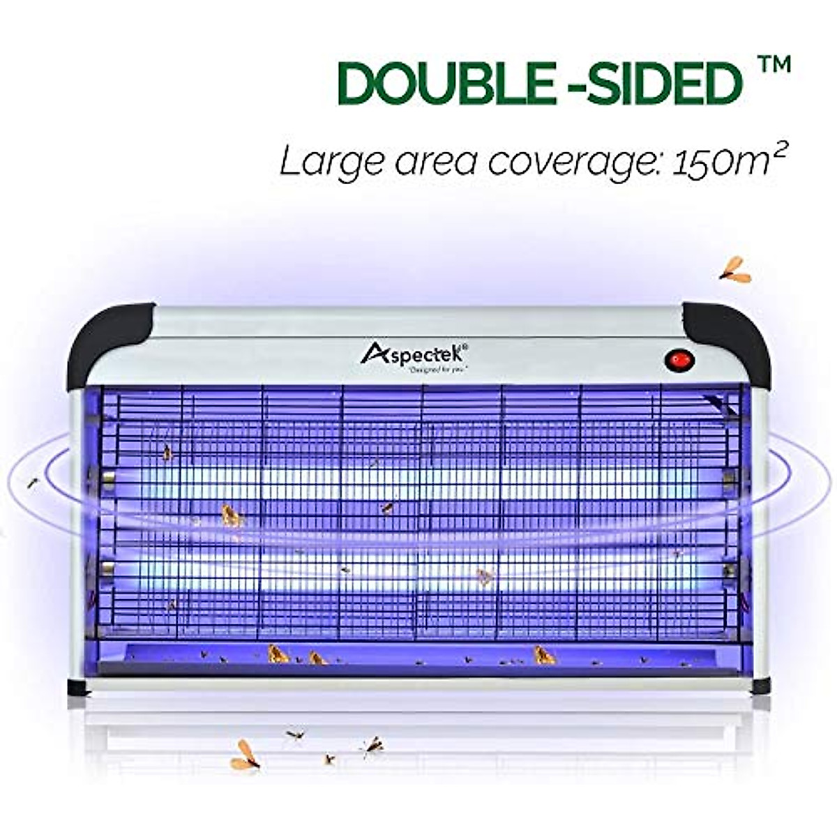 ASPECTEK Bug Zapper Replacement UV Lamp Bulb Light Tube 20W for 40W Electronic Bug Zapper, 2-Pack