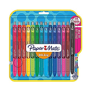 Paper Mate InkJoy Gel Pens | Medium Point (0.7mm) | Assorted Colours | 14 Count