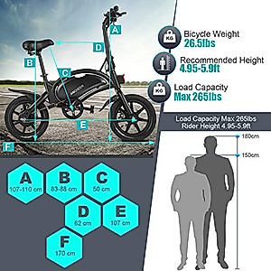 ANCHEER 500W Electric Bike Electric Commuter Bike, APP Control Folding Ebike 14'' Electric Bicycle, 20MPH Adults/Teens City Ebike and 48V 7.5Ah Battery