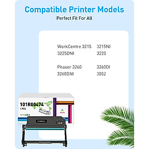 BAISINE Compatible 3215 101R00474 Drum Cartridge Replacement for Xerox 101R00474 Phaser 3260 3260DNI 3260DI WorkCentre 3215 3225 3215NI 3225DNI Printer Ink (Drum, 1 Pack)