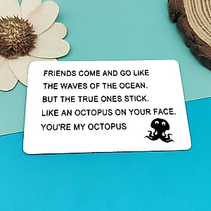 Dabihu Friendship Metal Wallet Card, Stainless Steel, 2.16 in x 3.39 in, Silver, Mother's Day