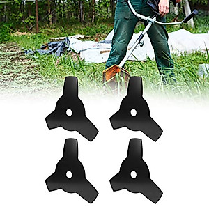 4pcs 3T Trimmer Blade, Garden Yard Brush Cutter Tool, for Lawn Mower, Grass Trimmer Accessories 10inch