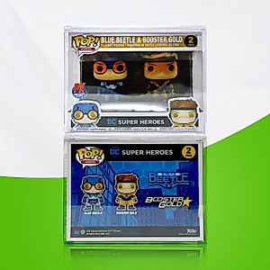 EcoTEK Protectors 2 Funko Pop Protector Hard Case - Crystal Clear, Pack of 2, Heavy Duty, Acid-Free Storage Box and Display Case with Film, Acrylic Protector (2 pcs)