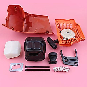 Laliva tools - Recoil Starter Cylinder Cover Exhaust Muffler For Husqvarna 340 345 350 Chainsaw Spare Part Bracket Bolt Gasket Air Filter