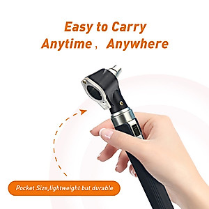 Scian Otoscope Kit - Ear Scope Otoscope with LED Light, 3X Magnification, 8 Speculum Tips, Mini Pocket Diagnostic Ear Care Tool for Kids,Adult,Dogs,Home Use (Blue)