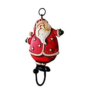 LIOOBO 1pc Santa Claus Wall Hanger Hook Retro Coat Hat Wall Mount Hook for Home Office Room Use