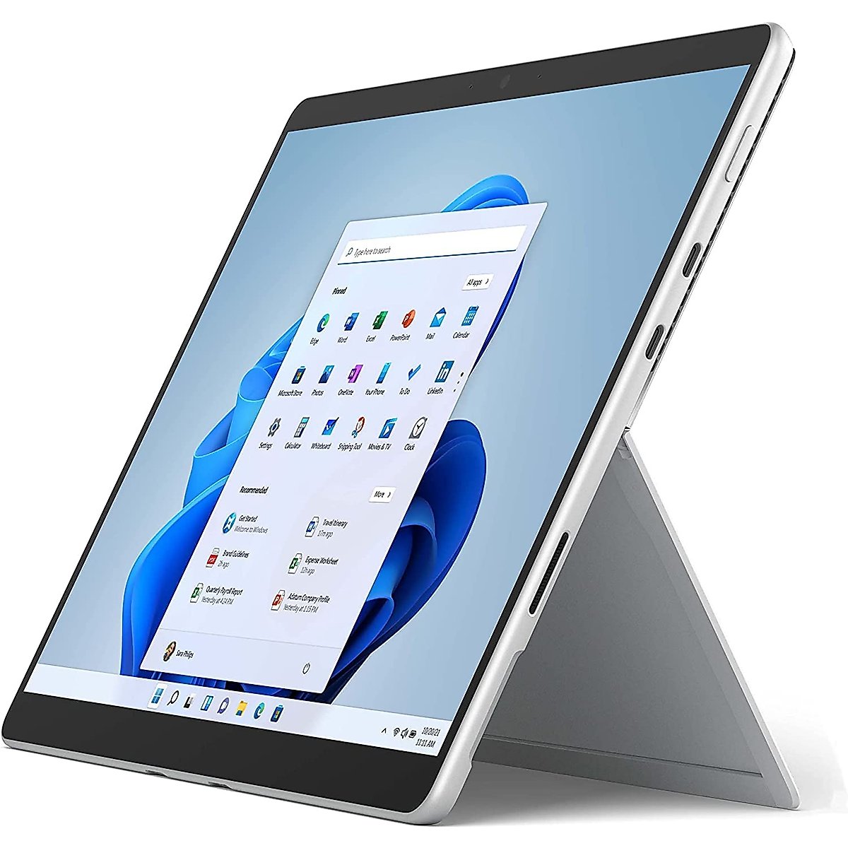 Microsoft Surface Pro 8 Tablet, LTE, Intel i5-1145G7, 16GB RAM, 256GB SSD, Intel UHD Graphics, 13" Touchscreen Display, Windows 11 Pro Laptop Computer, Platinum, EIP-00001 (Renewed)