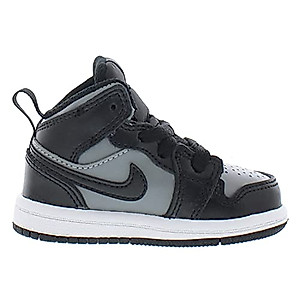 Jordan Toddler's 1 Mid Black/Gym Red-Particle Grey (640735 096) - 4