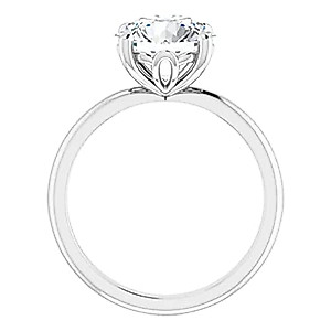 925 Silver, 10K/14K/18K Solid Gold Moissanite Engagement Ring, 3.0 CT Round Cut Handmade Solitaire Ring, Diamond Wedding Ring for Women/Her Anniversary Proposes Gift, VVS1 Colorless