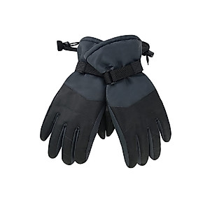Century Star Kids Waterproof Gloves Snow Gloves Warm Winter Gloves for Kids Boys Girls Ski Gloves Sport Mittens Black 10-14 Years