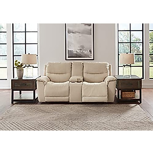 Signature Design by Ashley Next-Gen Gaucho Classic Power Reclining Loveseat with Console & Adjustable Headrest, Beige