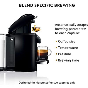 Nespresso VertuoPlus Deluxe Coffee and Espresso Machine by Breville,8 Ounces, Black