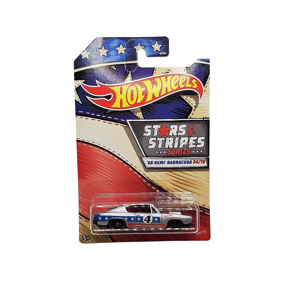 Hot Wheels American Stars and Stripes Bundle of 8 Diecast Vehicles in Red White and Blue