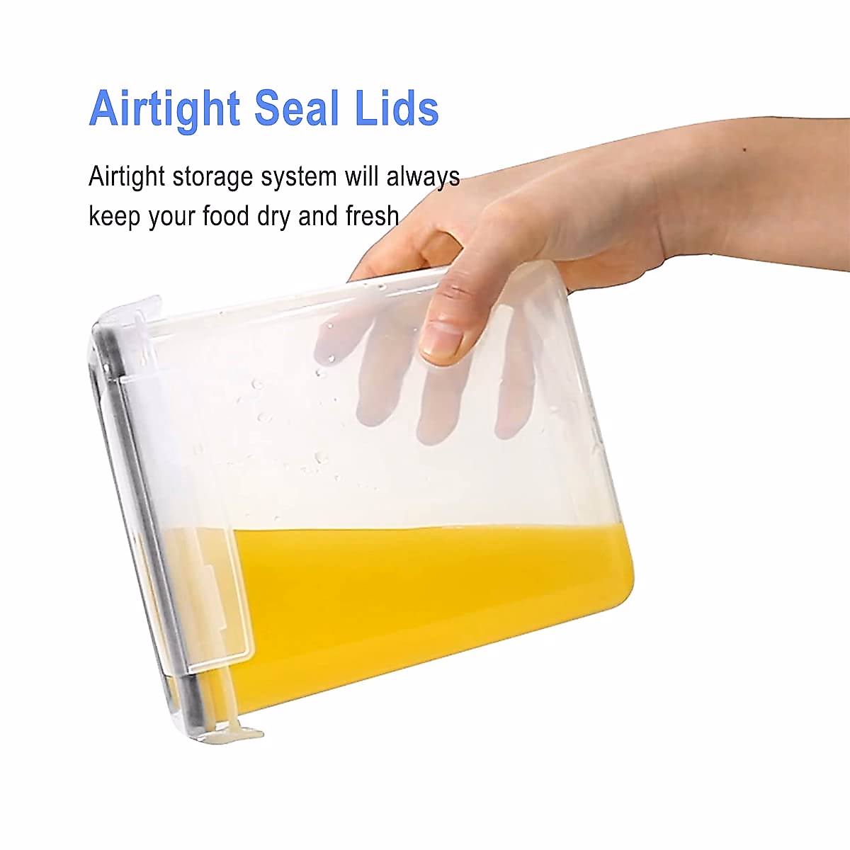 8 PCS Plastic Storage Containers for Kitchen Pantry Organization and Storage,Airtight Food Storage Containers Set with Lids, Cereal and Sugar