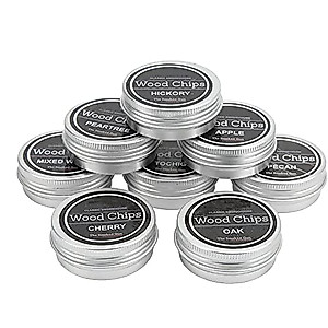 8 Flavors Cocktail Smoker Wood Chips Apple Wood, Oak, Cherry, Tochigi, Peartree, Hickory,Beech and Mix Wood for Smoked Drinks