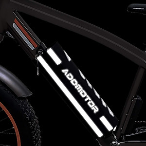 ADDMOTOR Cycling Bicycle Frame Battery Protector Nylon Protection Pad Reflective Protective Cover for Bike Accessories Black (Swordfish Battery(1Pcs))