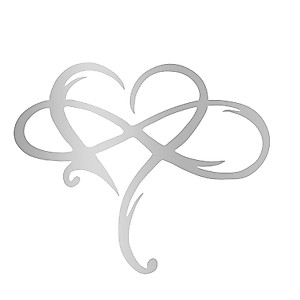 Heart Wall Decor Metal Wall Art Heart Love Sign Wall Sculpture Metal Wall Decor Geometric Ornaments Heart Decor Unique Home Decor for Outdoor Garden Home Bedroom Decor Silver