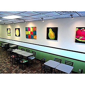 Ceilume 12 pc Stratford Ultra-Thin Feather-Light 2x4 Lay in Ceiling Tiles - for Use in 1" T-Bar Ceiling Grid - Drop Ceiling Tiles (12 Tiles, White)