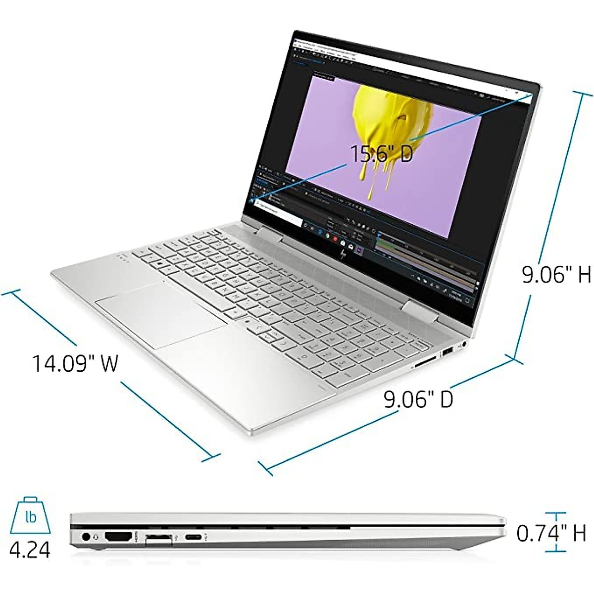 HP Newest Envy x360 2-in-1 15.6" FHD Touchscreen Business Laptop, Intel Core i5-1135G7(Beats i7-1065G7), 16GB 3200MHz RAM, 1TB NVMe SSD, Fingerprint, Webcam, Backlit KB, Win 10 H, GM Accessories