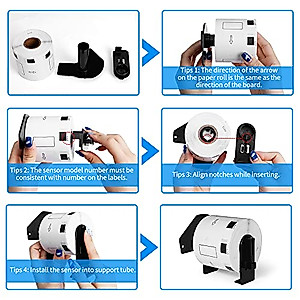 16 Rolls + 2 Frame, MarkDomain CompatibleDK-2251 Continuous Black/Red Label on White Papers 2.4in x 50ft and Brother DK-1209 1.1 in x 2.4 in(62mm x 29mm) with Brother QL Label Printers