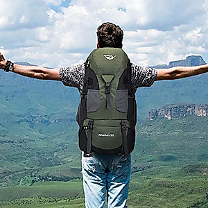 RuRu monkey 50L Hiking Backpack, Lightweight Camping Backpack for Travel Outdoor, Hiking Bag for Men & Women
