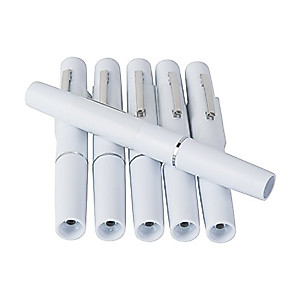 MABIS Reusable Penlights for Medical or Personal Use, White, 6 Count