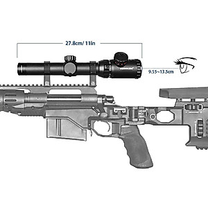 Visionking Rifle Scope 1.25-5x26 Riflescope IR Hunting 30 mm Three-pin with a Honeycomb