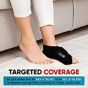 Reusable Hot Foot & Cold Ice Pack Wrap for Plantar Fasciitis, Heel Spurs, Arch Pain, Sore Feet, Swelling - Two Sizes - HSA or FSA Eligible