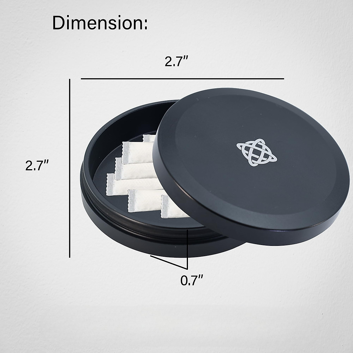 BlissLux Premium Metal Zyn Can - Smell Proof, Slim & EDC Storage