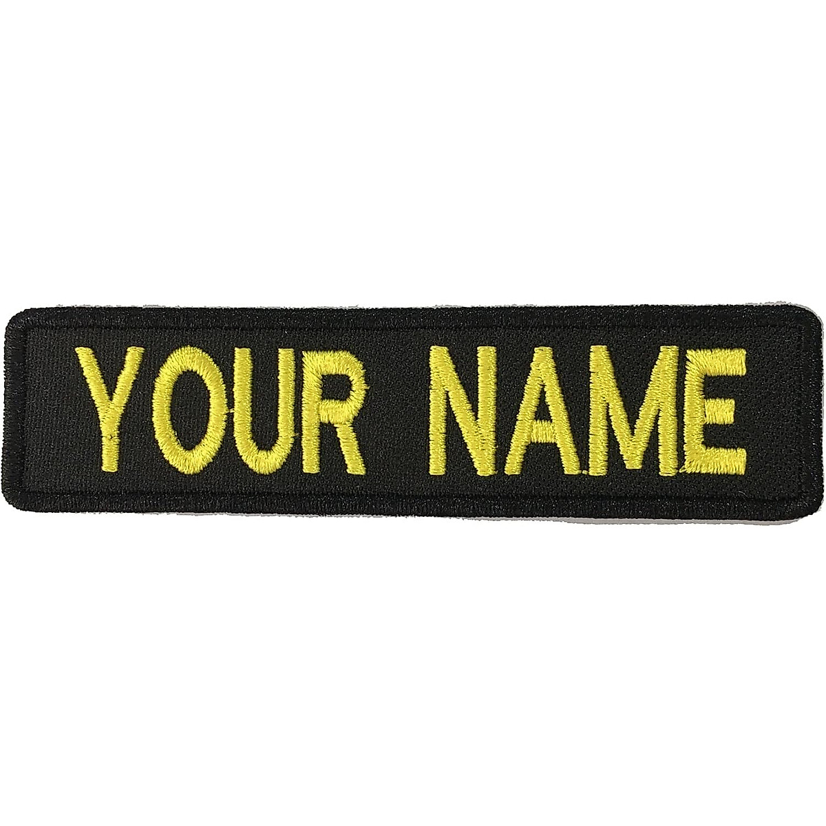Custom Embroidered Name Patches,Personalized You Name Tag Hook and Loop,Iron On Police Patch for Tactical Vest,Jacket,Carrier,Hat/4'' x 1''/3''x1'', Black (Embroidery)