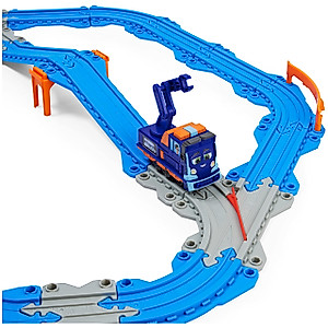 Mighty Express, 32-Piece Train Track Pack with Exclusive Mechanic Milo Toy Train, Kids Toys for Ages 3 and up