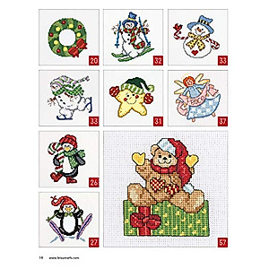 Leisure Arts XStitch Holiday OrnmntsGalorBk