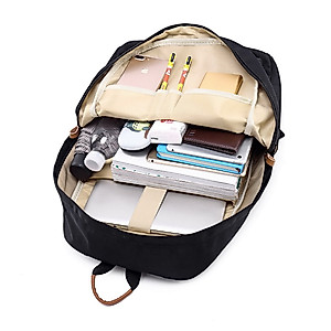 Joymoze Classical Pure Color Waterproof School Backpack for teenagers Casual Bag Black