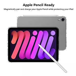 iCoverCase Compatible with iPad Mini 7/6 Clear Case, Transparent Soft TPU Flexible Case 8.3" for Mini 7th (2024) / Mini 6th (2021) Generation (Clear)