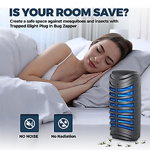 TRAPPED Plug In 2 Pack Insect, Bug Gnat, Indoor Bedside Kitchen Bedroom Living Area Zapper Safe for Kids and Pets