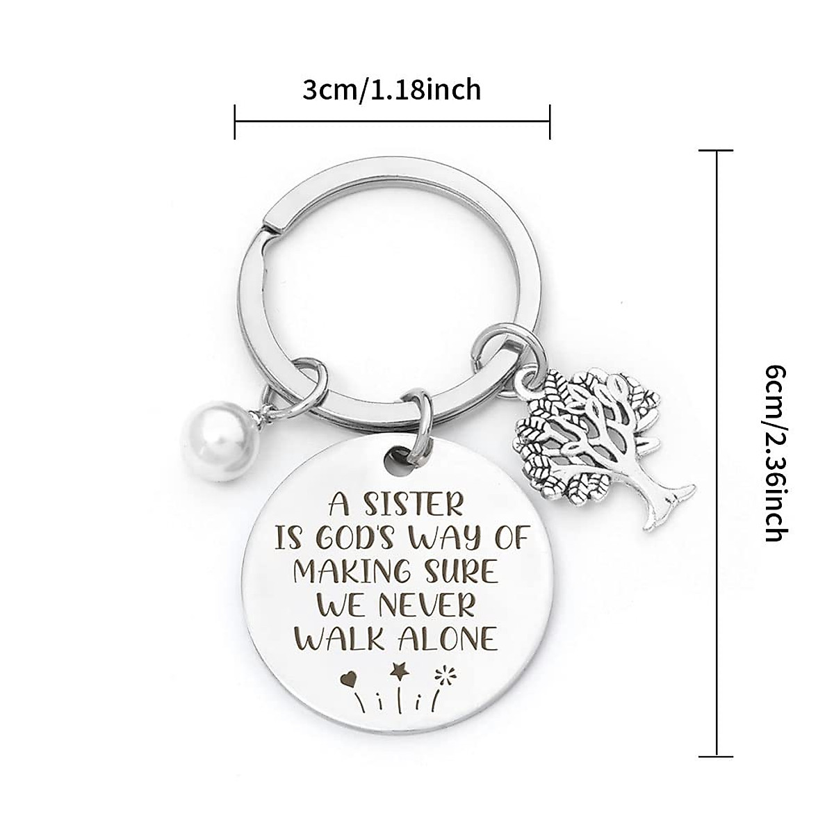 Sister Gifts from Sisters, Sister Keychain, Friend Gifts for Women, Birthday Gifts for Women Friendship, Bff Gifts, Bestie Gifts, Friendship Gifts for Women Valentine's Day Gifts Christmas Gifts