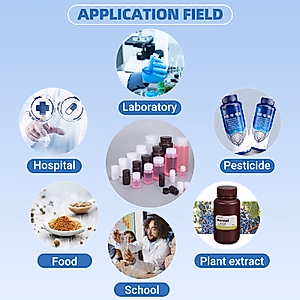 UMETASS 1 oz Wide Mouth Lab Reagent Bottle, Laboratory Grade Chemical Container, Sealed Leak-proof Translucent HDPE Bottle, Pill Bottle, Water Sample Bottle(5 Pcs)