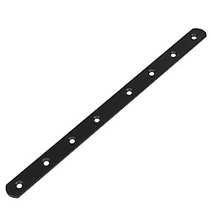 MOUNTAIN_ARK 10 Pack Black Flat Mending Plate, 11-5/8" x 3/4" Steel Straight Connector for Wood
