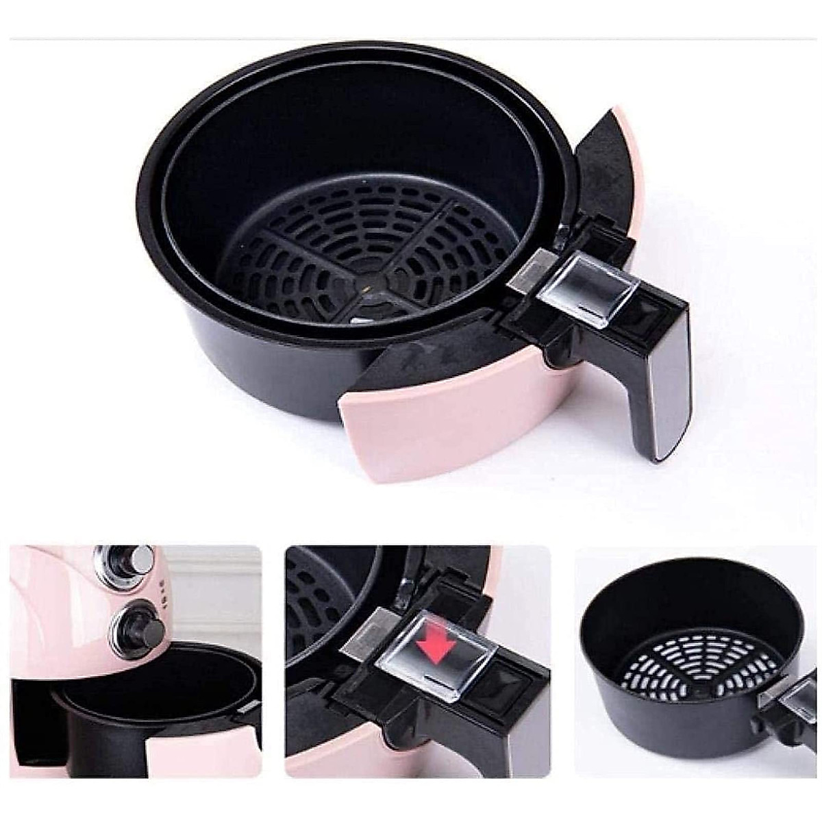 Air Fryer for Home Use 2.5L Modern Simplicity Air Fryer Air Fryer Automatically Fried Chicken Fish and Chips Oven Pink