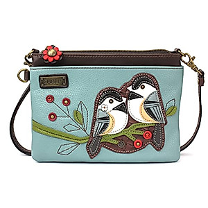 CHALA Mini Crossbody/Purse with Convertible Strap Stylish, Compact, Versatile - Chickadee - Blue
