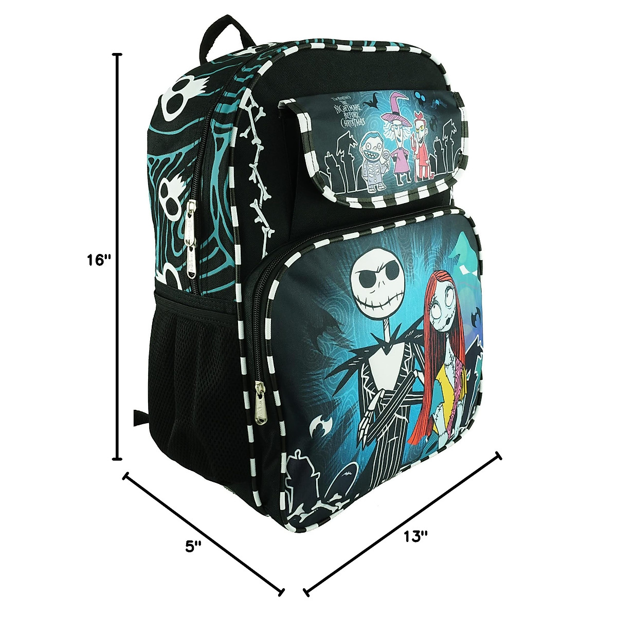 Nightmare Before Christmas Jack and Sally 16 Backpack