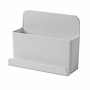 GloryMM Wall Mount Remote Control Mobile Phone Storage Holder Media Organizer Storage Box,Large Gray,125.29.6cm