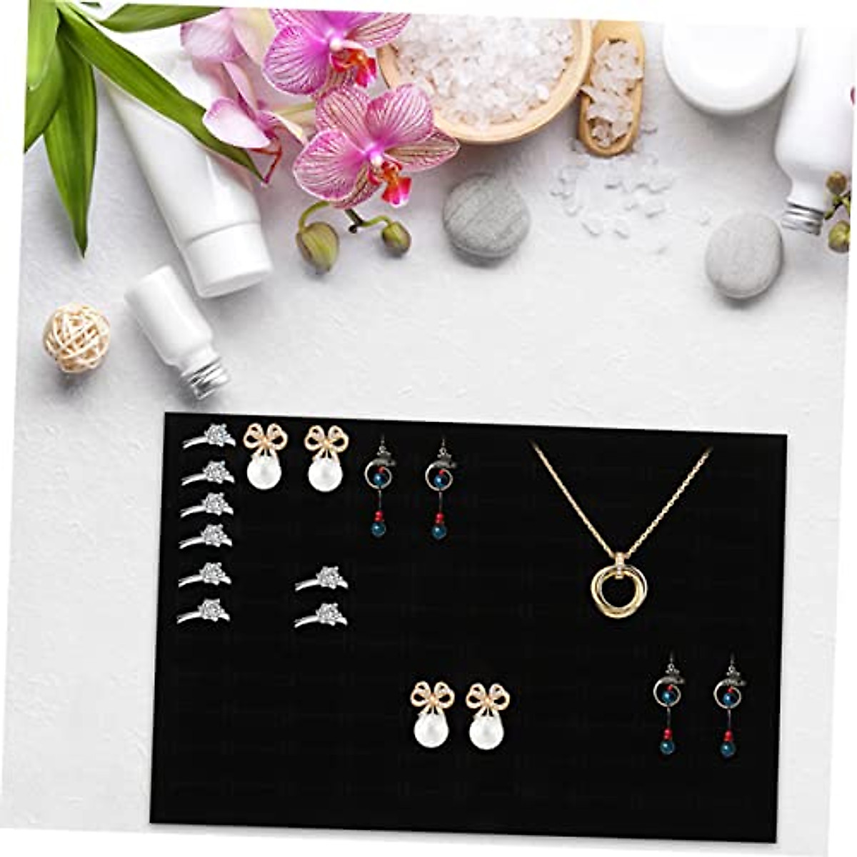 Zerodeko 16 Pcs Jewelry Box jewelry insert liner jewelry insert tray jewelry trays insert display mat jewelry display pad earring jewelry insert ear ring holder earrings Organizer sponge